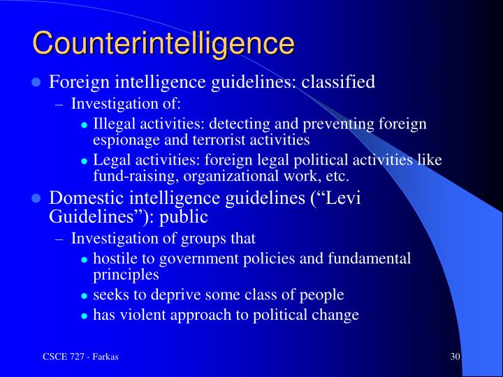 PPT - Intelligence Counterintelligence PowerPoint Presentation - ID:4104476