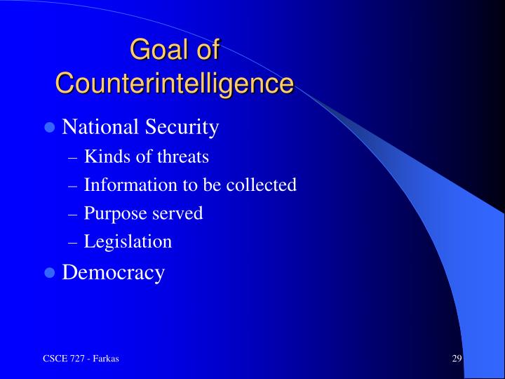 PPT - Intelligence Counterintelligence PowerPoint Presentation - ID:4104476