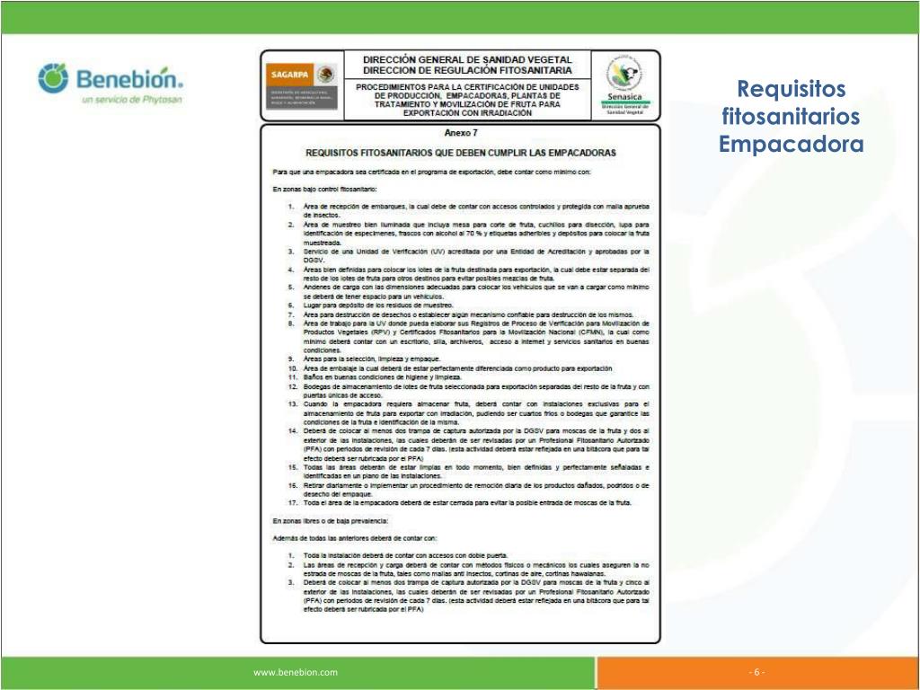 PPT - Tratamiento fitosanitario a base de Irradiación/ Planta Benebión ...