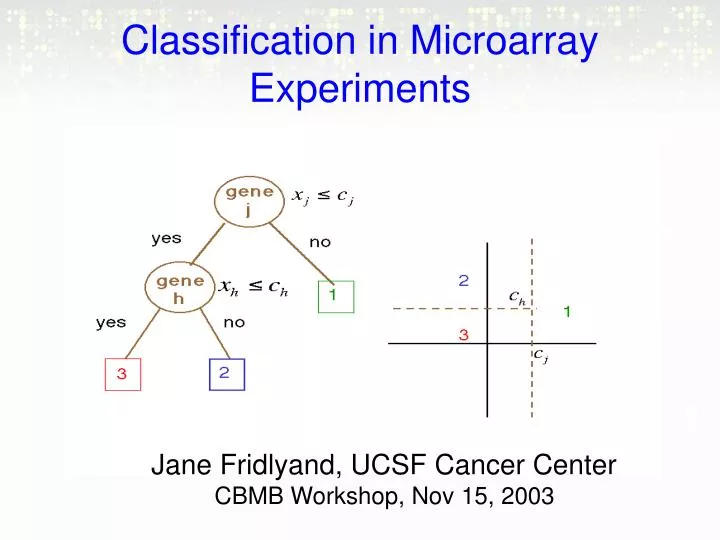 PPT - Classification in Microarray Experiments PowerPoint Presentation - ID:4106374