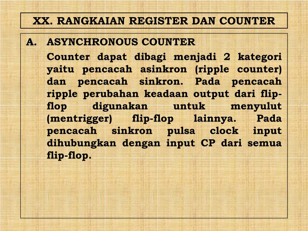 PPT - XVIII. RANGKAIAN REGISTER DAN COUNTER PowerPoint Presentation ...