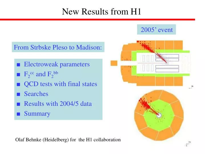PPT - New Results from H1 PowerPoint Presentation, free download - ID ...