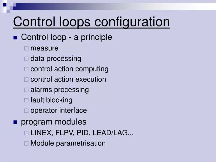 PPT - Control loops configuration PowerPoint Presentation, free ...