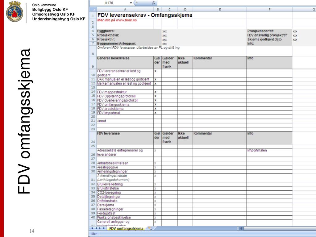 PPT - Felles kravspesifikasjon for Oslo kommune 2012 FDV leveransekrav ...