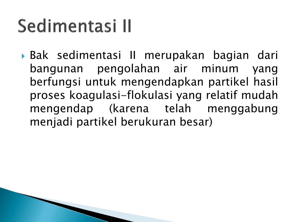 PPT - PAM pengolahan air minum dengan cara sedimentasi PowerPoint ...