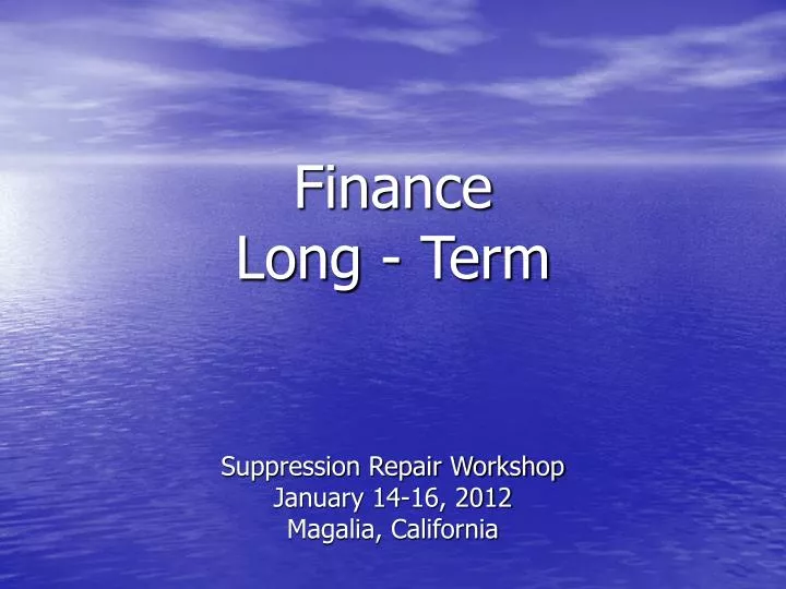 PPT - Finance Long - Term PowerPoint Presentation, free download - ID ...