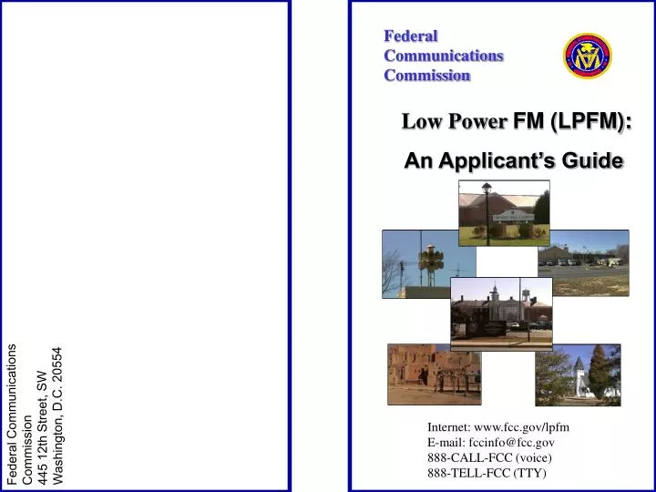 PPT - Low Power FM (LPFM): An Applicant’s Guide PowerPoint Presentation ...