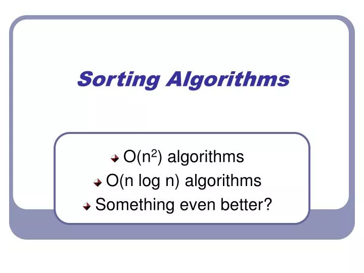 PPT - Sorting Algorithms PowerPoint Presentation, free download - ID ...