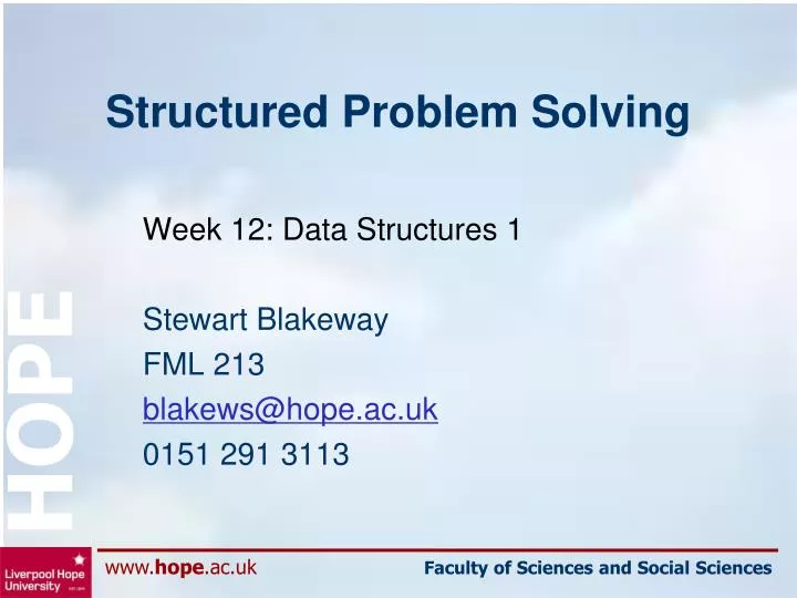 PPT - Structured Problem Solving PowerPoint Presentation, free download ...