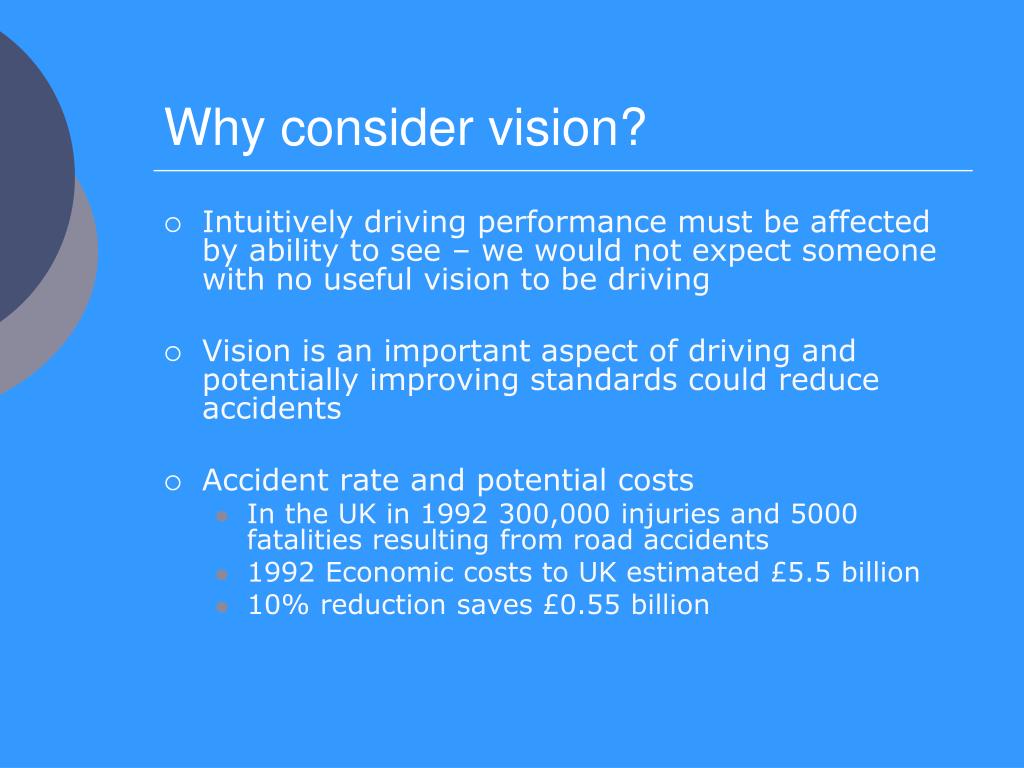 PPT - The Importance of Drivers’ Vision: A Discussion on Standards and ...