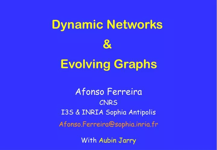 PPT - Dynamic Networks & Evolving Graphs PowerPoint Presentation, free ...