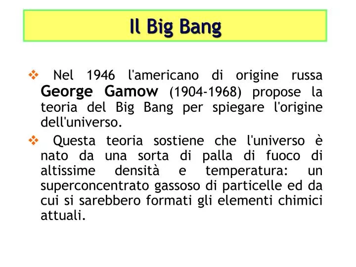 PPT - Il Big Bang PowerPoint Presentation, free download - ID:4115050