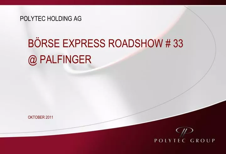 PPT - POLYTEC HOLDING AG PowerPoint Presentation, free download - ID ...