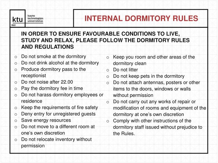 PPT - Living in KTU dormitories: what to do if..? PowerPoint Presentation - ID:4115169