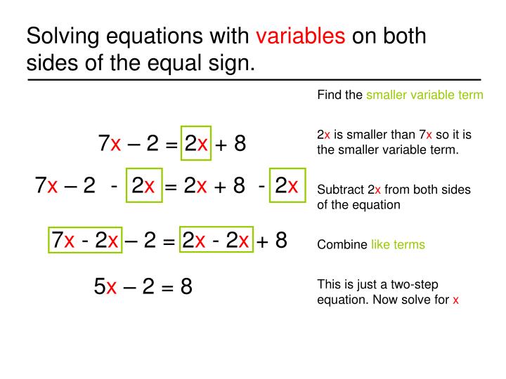 Lesson 4 Extra Practice Equations With Variables On Each Side Answer 848