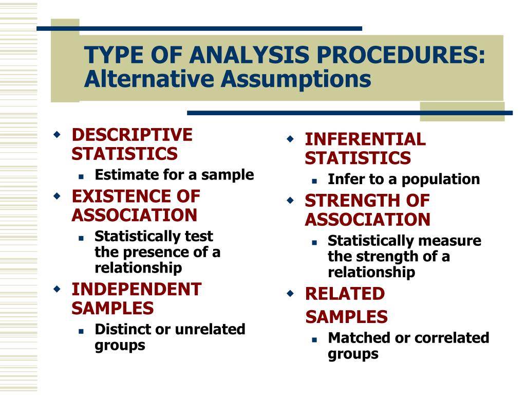 PPT ANALYSIS PLAN STATISTICAL PROCEDURES PowerPoint Presentation