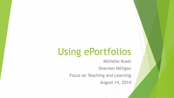 PPT - Using ePortfolios PowerPoint Presentation, free download - ID:4116244