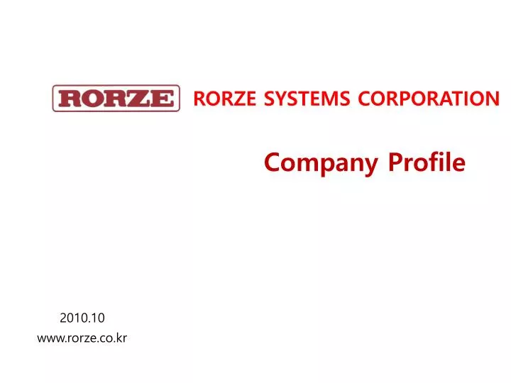 PPT - RORZE SYSTEMS CORPORATION PowerPoint Presentation, free download ...