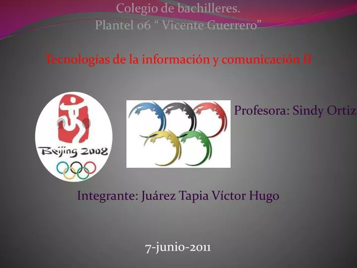 PPT - Colegio de bachilleres. Plantel 06 “ Vicente Guerrero” PowerPoint ...