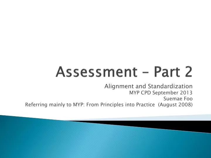 PPT - Assessment – Part 2 PowerPoint Presentation, free download - ID ...
