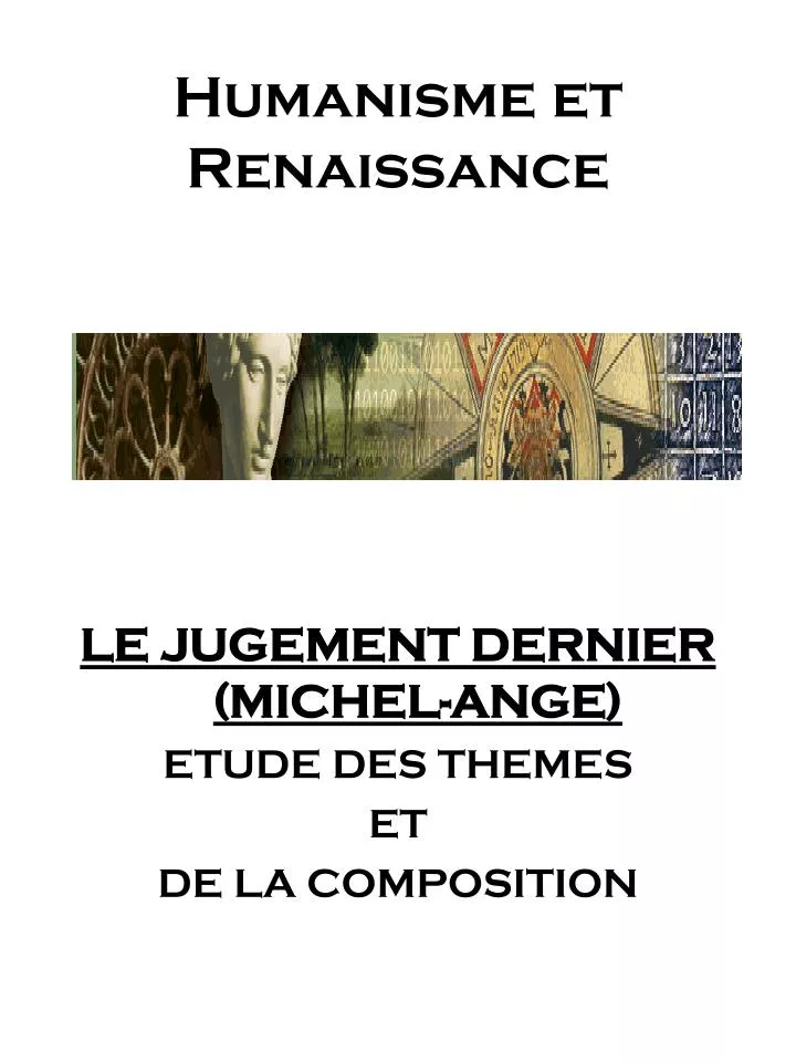 PPT - Humanisme et Renaissance PowerPoint Presentation, free download ...