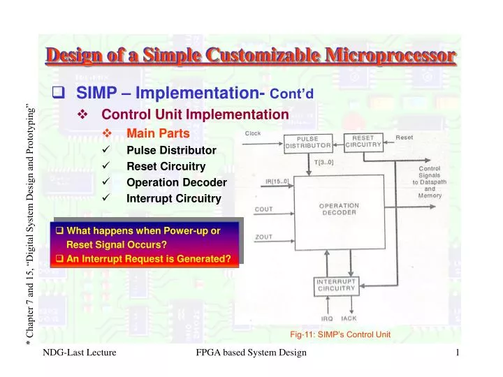 PPT - Design of a Simple Customizable Microprocessor PowerPoint ...