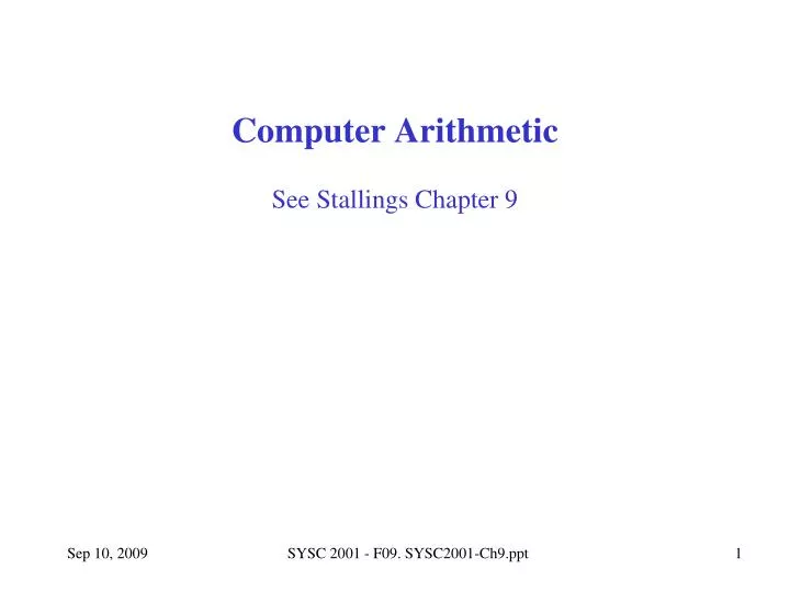 PPT - Computer Arithmetic PowerPoint Presentation, free download - ID:4118702