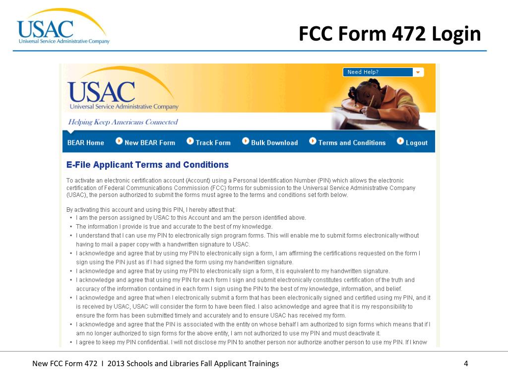 PPT - E-rate Program Form 472: Overview of Changes and Application ...