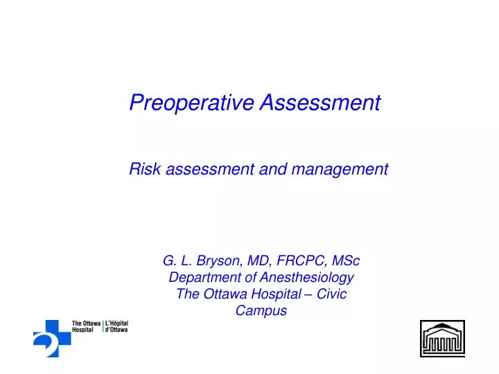 PPT - Preoperative Assessment PowerPoint Presentation, free download ...