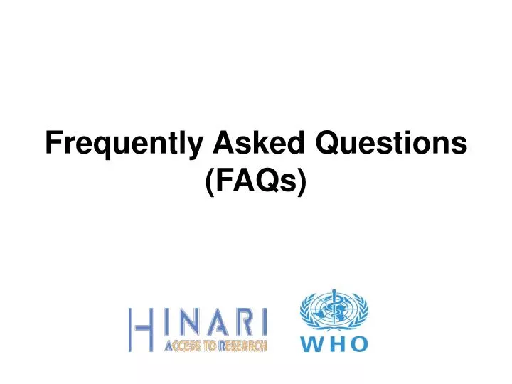 PPT - Frequently Asked Questions (FAQs) PowerPoint Presentation, free ...