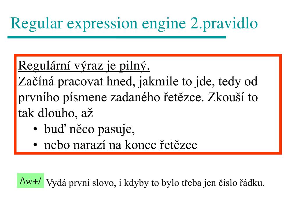 PPT - Regular expression engine 1.pravidlo PowerPoint Presentation ... PPT - Regular expression engine 1.pravidlo PowerPoint Presentation ...