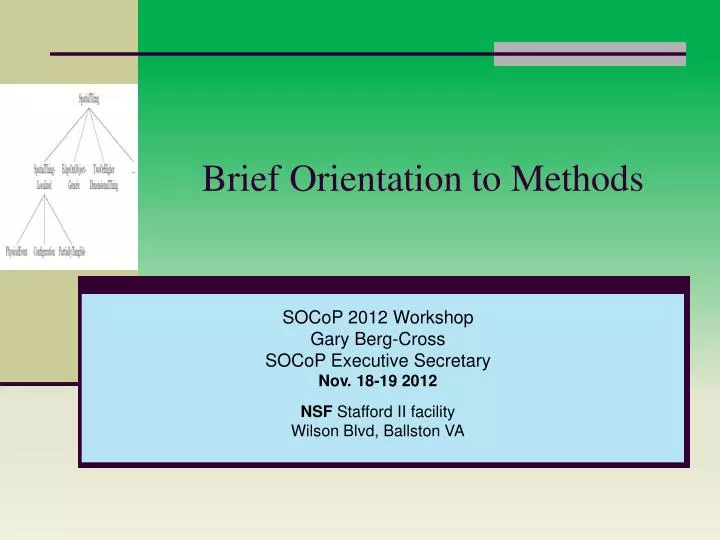 PPT - Brief Orientation to Methods PowerPoint Presentation, free ...