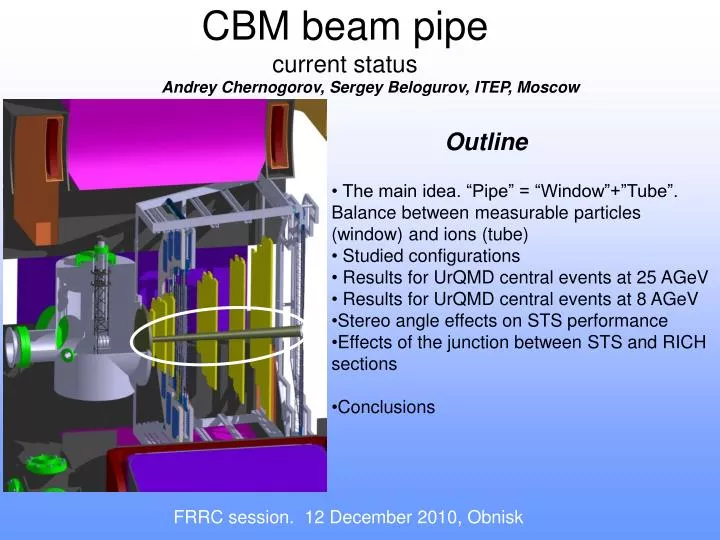 PPT - CBM beam pipe current status PowerPoint Presentation, free ...