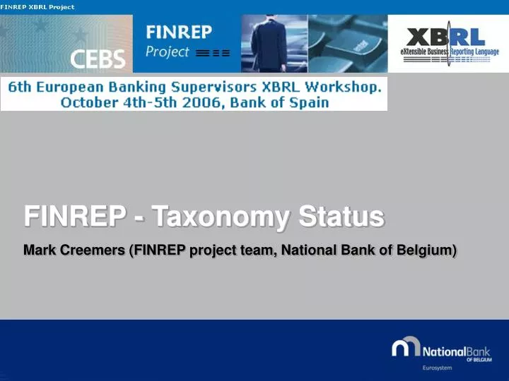 PPT - FINREP - Taxonomy Status PowerPoint Presentation, free download ...