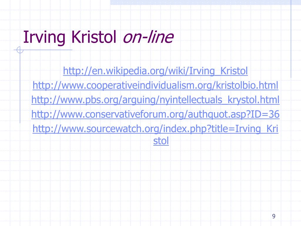 PPT - Neokonzervativizam – Irving Kristol PowerPoint Presentation, free ...