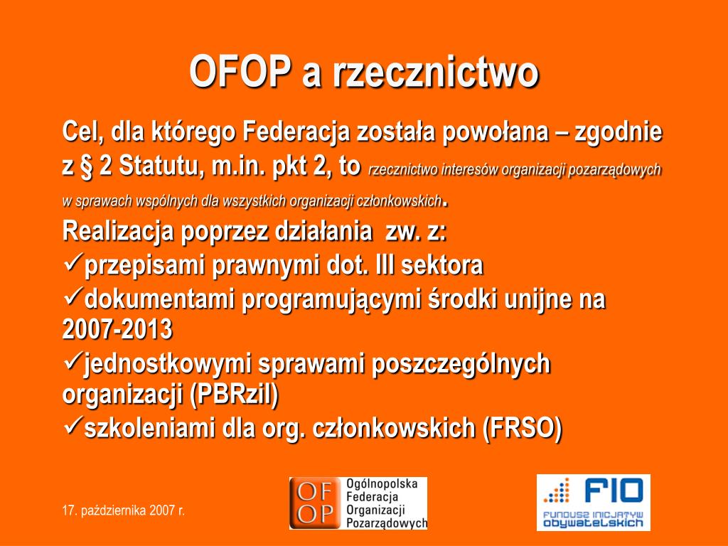 PPT - Po co angażować się w rzecznictwo sektora pozarządowego ...