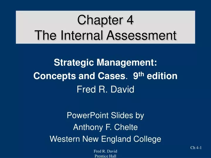 PPT - Chapter 4 The Internal Assessment PowerPoint Presentation, free ...