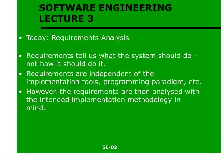 PPT - SOFTWARE ENGINEERING LECTURE 3 PowerPoint Presentation, free download - ID:4123809