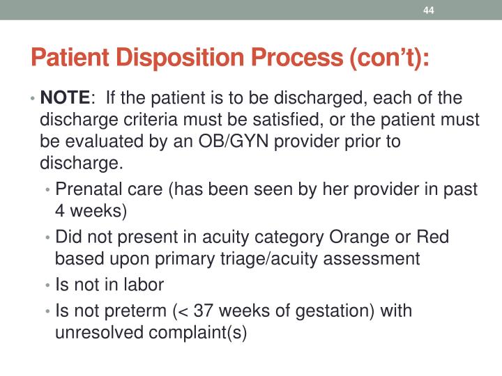 PPT - Obstetrical Triage: It ’ s Not First-Come, First-Served ...