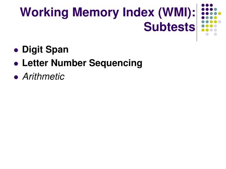 PPT - Understanding the WISC-IV Cognitive Assessment PowerPoint ...