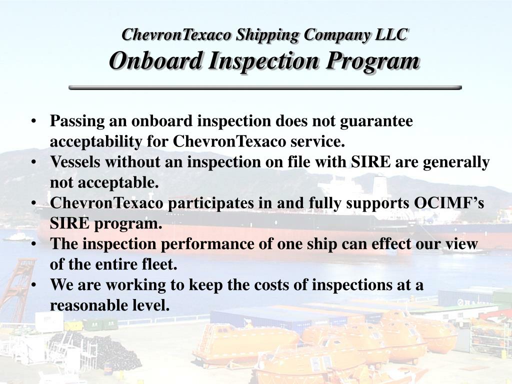 PPT - Enhancing Marine Safety: ChevronTexaco Shipping Company's ...