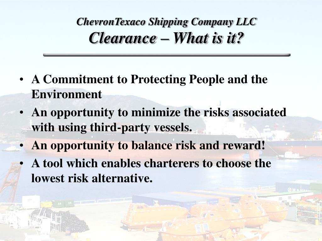 PPT - Enhancing Marine Safety: ChevronTexaco Shipping Company's ...