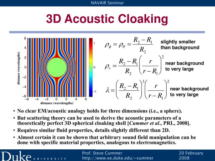 PPT - Metamaterials, Cloaking, and Acoustics PowerPoint Presentation ...