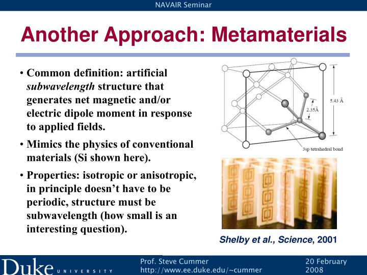 PPT - Metamaterials, Cloaking, and Acoustics PowerPoint Presentation ...