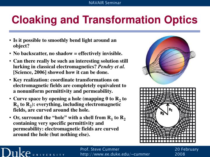 PPT - Metamaterials, Cloaking, and Acoustics PowerPoint Presentation ...
