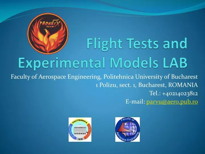 PPT - Flight Tests and Experimental Models LAB PowerPoint Presentation ...