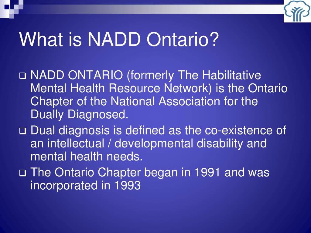 PPT - How Can the APSAO and NADD Ontario Work Together to Support ...