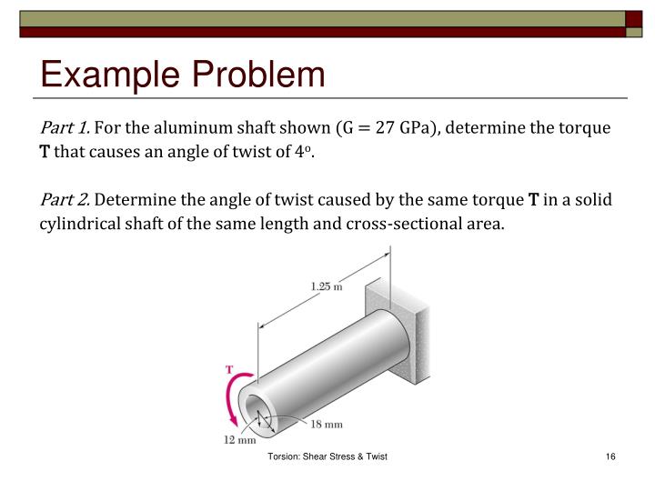 PPT - Torsion: Shear Stress & Twist (3.1-3.5) PowerPoint Presentation ...