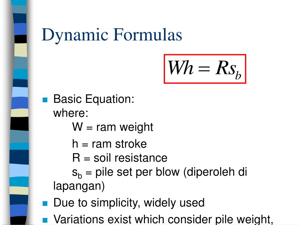 PPT - Pile Capacity Based on Dynamic Methods & Wave Equation PowerPoint ... PPT - Pile Capacity Based on Dynamic Methods & Wave Equation PowerPoint ...
