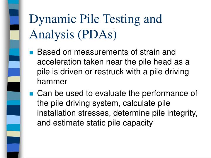 PPT - Pile Capacity Based on Dynamic Methods & Wave Equation PowerPoint ...